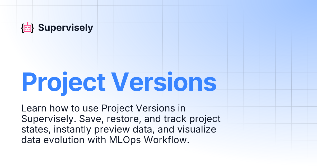 Project Versions | Supervisely