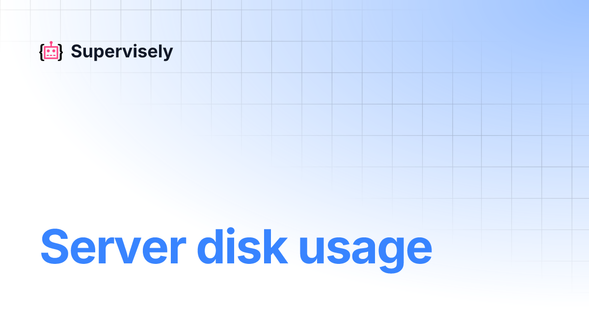 Server disk usage | Supervisely